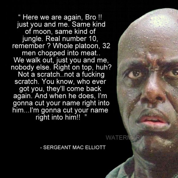 Wall Decor | 1987 Predator Movie Quote Sgt Mac Elliott Cut Your Name ...